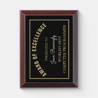 Best Data Computer Programmer Plaque | Zazzle