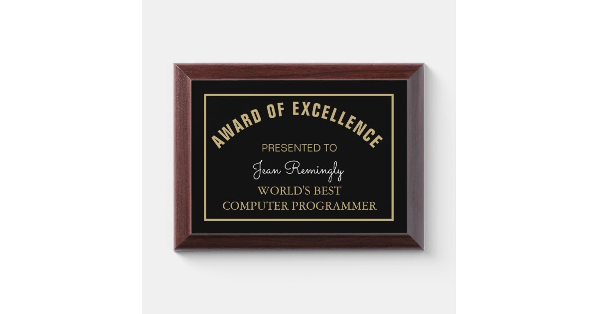 Best Data Computer Programmer Plaque | Zazzle