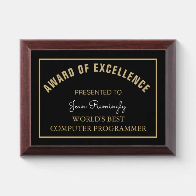 Best Data Computer Programmer Plaque | Zazzle