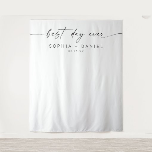Best Day Ever Wedding Decor Backdrop | Zazzle