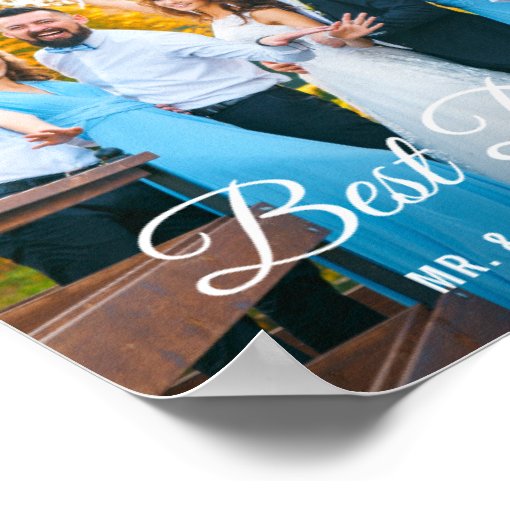 Best Day Ever Wedding Photo Poster | Zazzle
