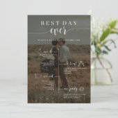 Best Day Ever Wedding Timeline Photo Program | Zazzle