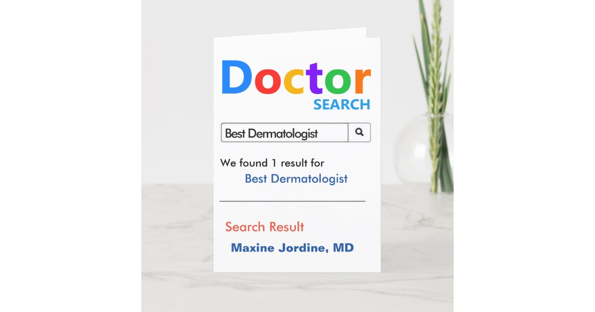 Best Dermatologist Search Thank You Card | Zazzle