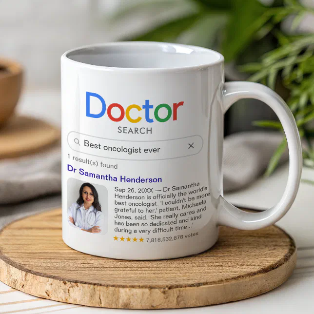 Best Doctor Ever Search With Photo & Message Coffee Mug | Zazzle