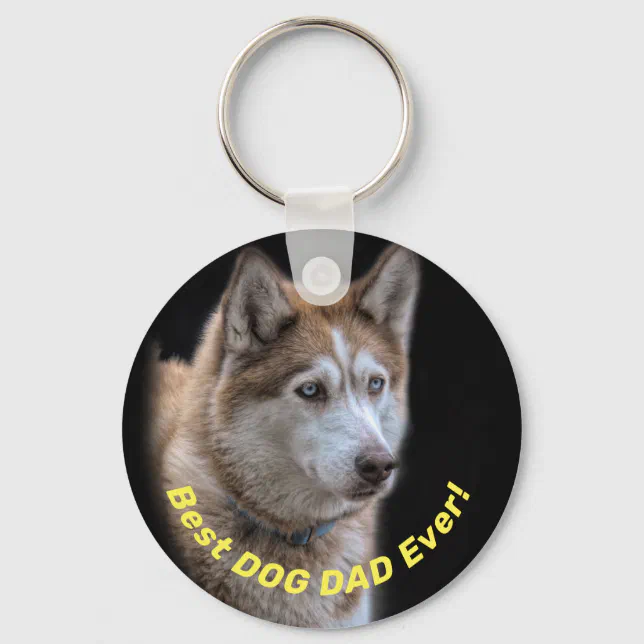 Best Dog Dad Ever Father's Day Keychain | Zazzle