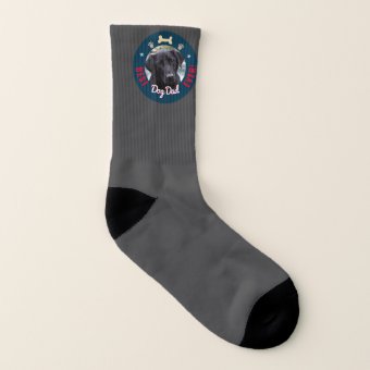 Best Dog Dad Ever One Photo Pet Socks | Zazzle