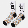 Best Dog Dad Ever Personalized Pattern Pet Photo Socks | Zazzle