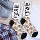 Best Dog Dad Ever Personalized Pattern Pet Photo Socks | Zazzle