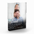 Best Ever Dad, Daddy, Father Definition Script Photo Block | Zazzle