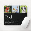 Best Ever Dad Father Definition Photo Black Mouse Pad | Zazzle