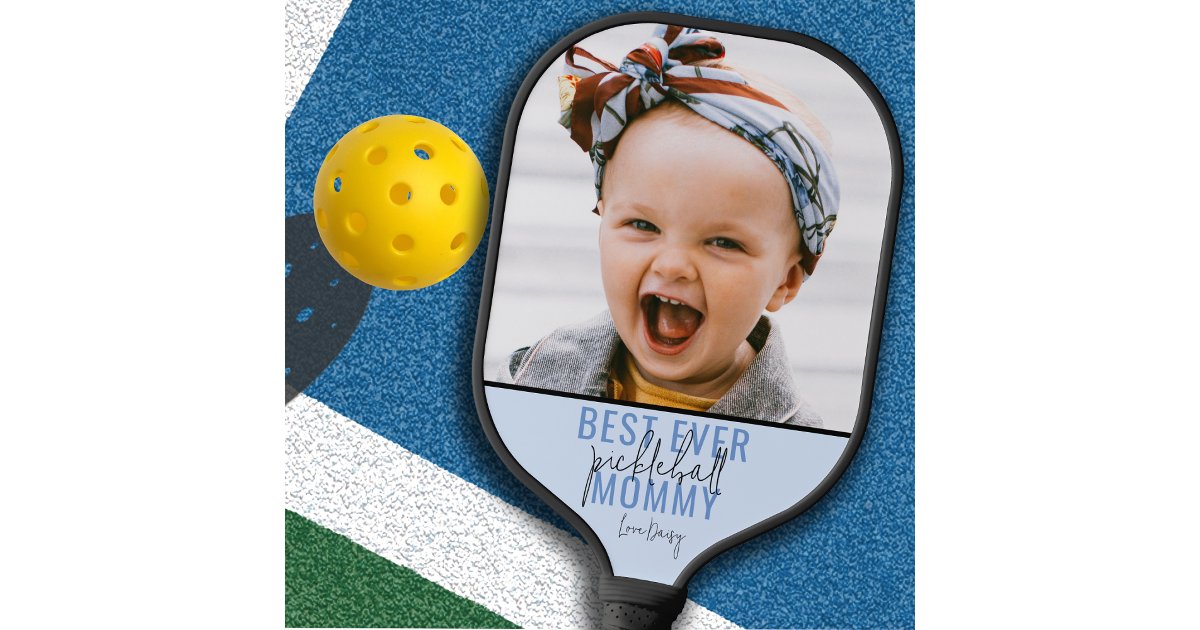 Best Ever Pickleball Mommy Photo Pickleball Paddle | Zazzle