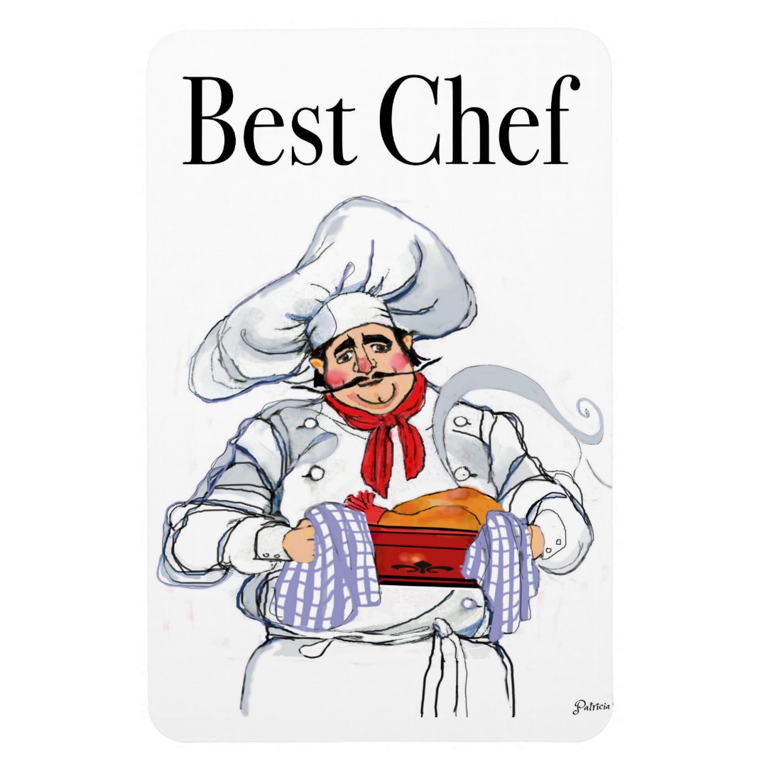 Best Fat French Chef Magnet by Artist | Zazzle