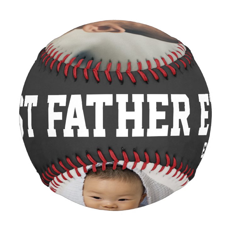 Best Father Ever Photo Father's Day Baseball | Zazzle