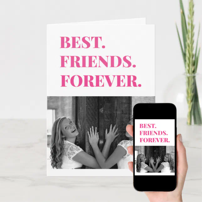 Best Friend BFF Bestie Photo Card | Zazzle