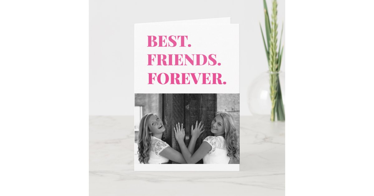 Best Friend BFF Bestie Photo Card | Zazzle
