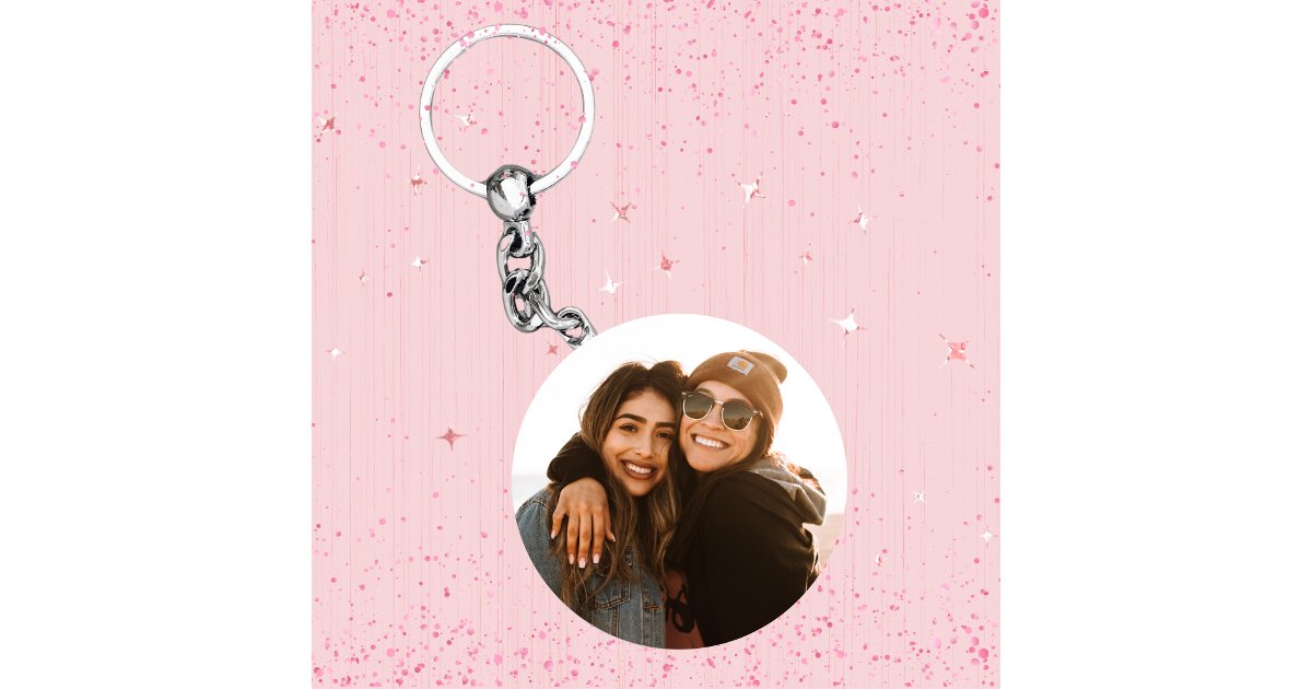Best Friend Custom Photo Create your own Keychain | Zazzle