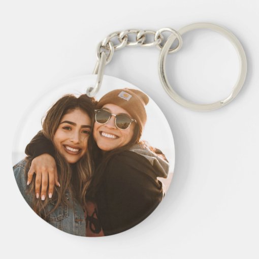 Best Friend Custom Photo Create your own Keychain | Zazzle