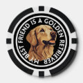 Best Friend Golden Retriever Poker Chips | Zazzle
