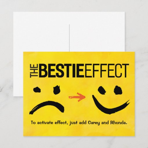 Best Friend Postcard, The Bestie Effect Postcard | Zazzle