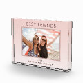 Best friends blush rose gold BFF photo | Zazzle