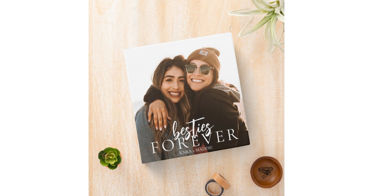 Best Friends Custom Photo Binder BFF Gift | Zazzle