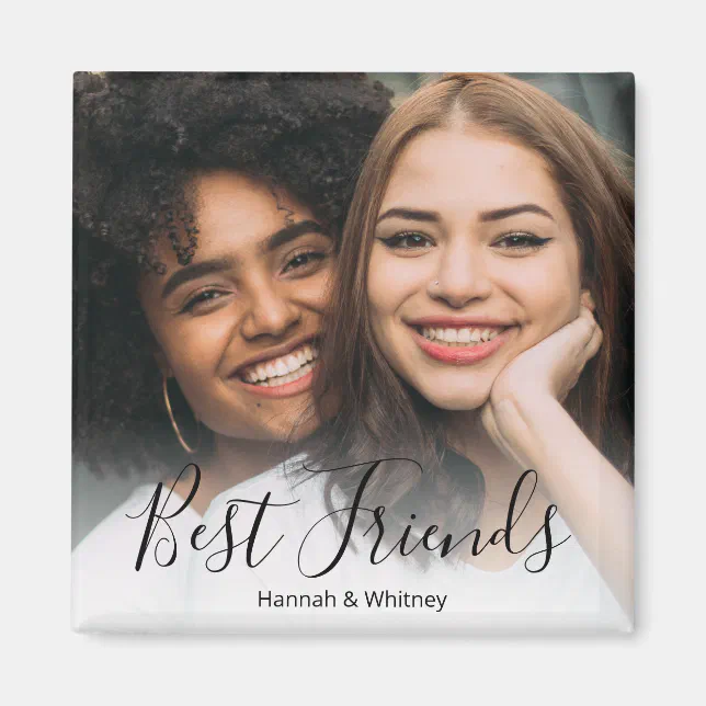 Best Friends Custom Photo Magnet | Zazzle