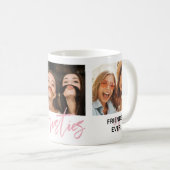 Best friends custom photo pink besties coffee mug | Zazzle