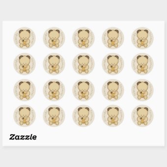 Best Friends Cute Honey Bear Classic Round Sticker | Zazzle