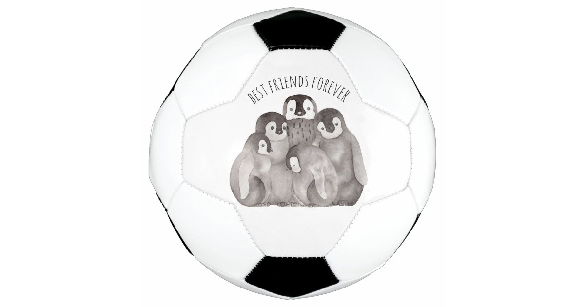 Best Friends Emperor Penguins Soccer Ball | Zazzle
