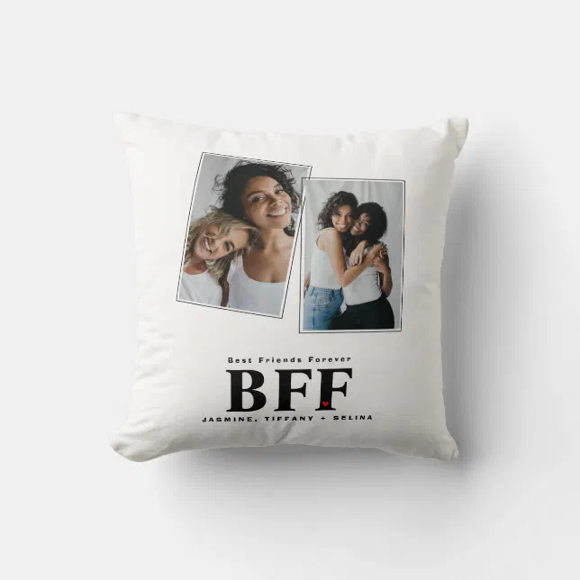 Best Friends Forever BFF Bestie Photo Pillow | Zazzle