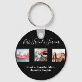 Best friends forever BFF custom photo names black Keychain | Zazzle