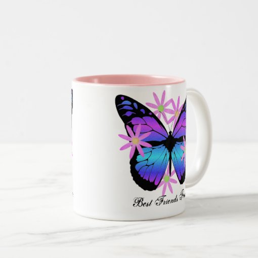 Best Friends Forever Butterfly Mug | Zazzle