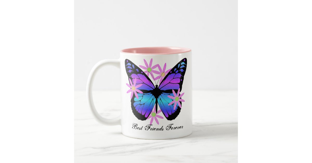 Best Friends Forever Butterfly Mug | Zazzle