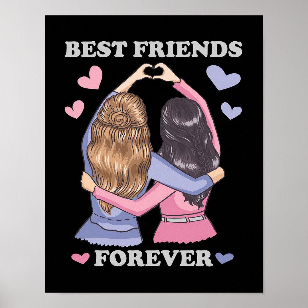 Best Friends Forever Canvas Poster | Zazzle