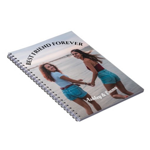 Best Friends Forever Custom Photo and Name Notebook | Zazzle