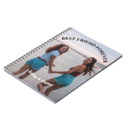 Best Friends Forever Custom Photo and Name Notebook | Zazzle