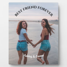Best Friends Forever Custom Photo and Name Plaque | Zazzle