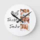 Best Friends Forever Gift Photo Collage Round Clock | Zazzle
