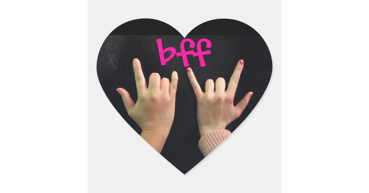 Best Friends Forever Heart Sticker | Zazzle