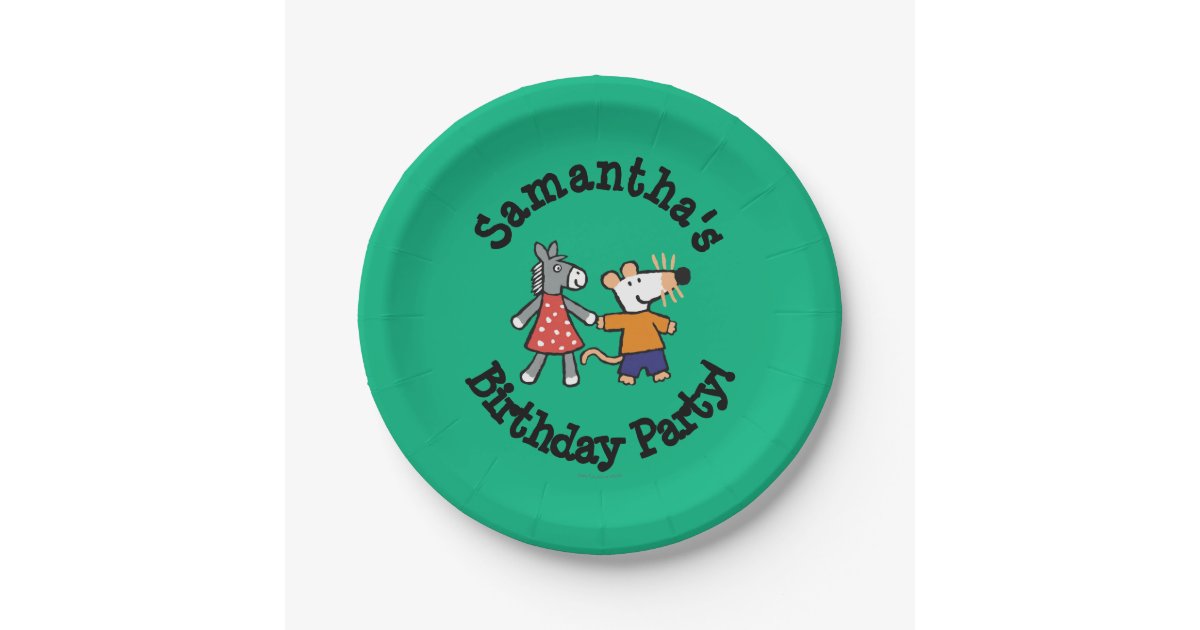Best Friends Maisy and Dotty Hold Hands Paper Plates | Zazzle