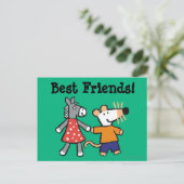 Best Friends Maisy and Dotty Hold Hands Postcard | Zazzle