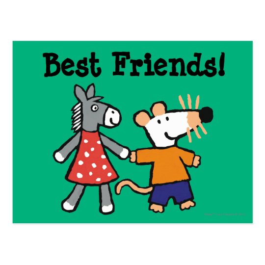 Best Friends Maisy and Dotty Hold Hands Postcard | Zazzle.com
