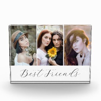 Best Friends Modern Friendship Photo Collage | Zazzle