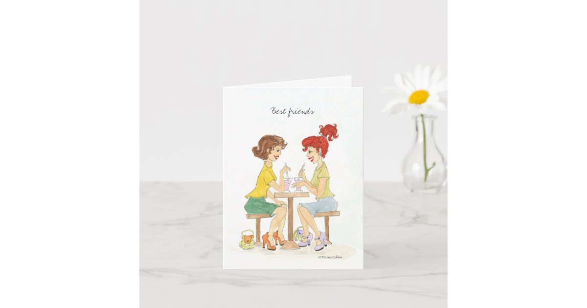 Best Friends note card | Zazzle