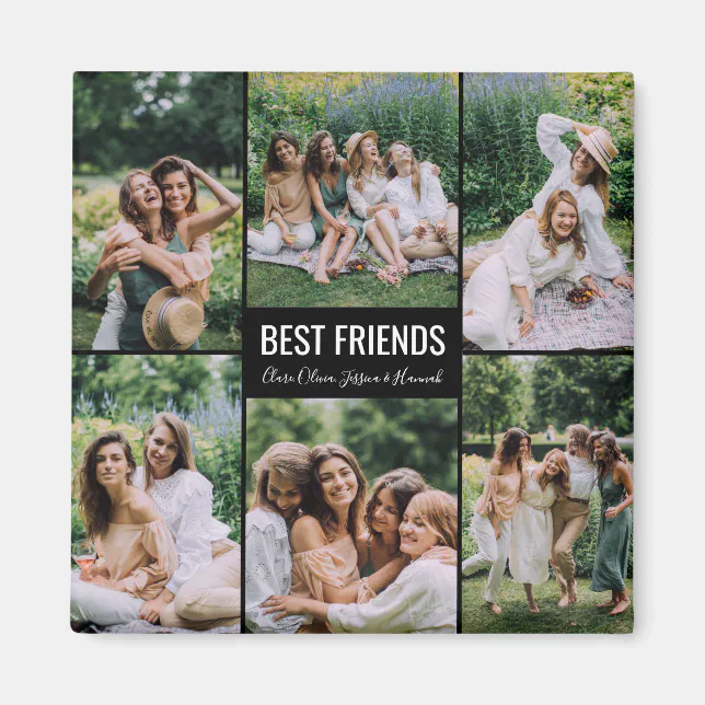 Best Friends Personalized Photo Magnet | Zazzle