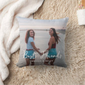 Best Friends Personalized Simple Friendship Photo Throw Pillow | Zazzle