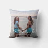 Best Friends Personalized Simple Friendship Photo Throw Pillow | Zazzle