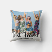 Best Friends Personalized Trendy Friendship Photo Throw Pillow | Zazzle