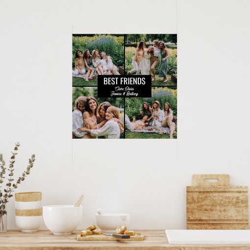 Best Friends Photo Collage Poster | Zazzle