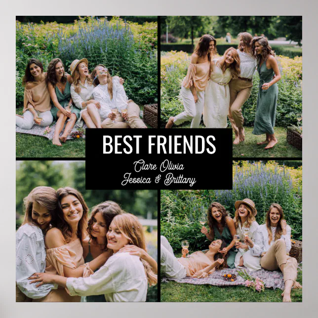 Best Friends Photo Collage Poster | Zazzle